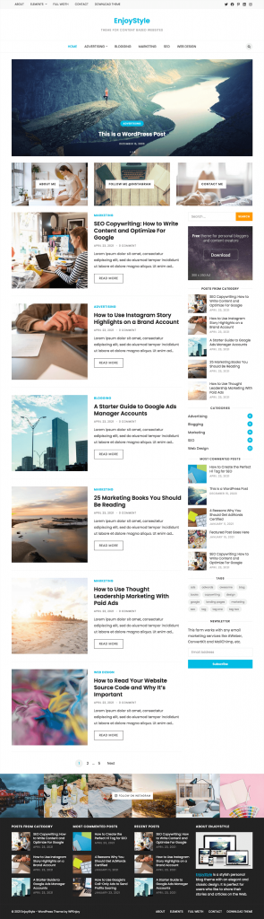 EnjoyStyle WordPress Theme - WPEnjoy