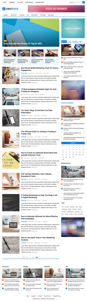 FirstSite WordPress Theme - WPEnjoy
