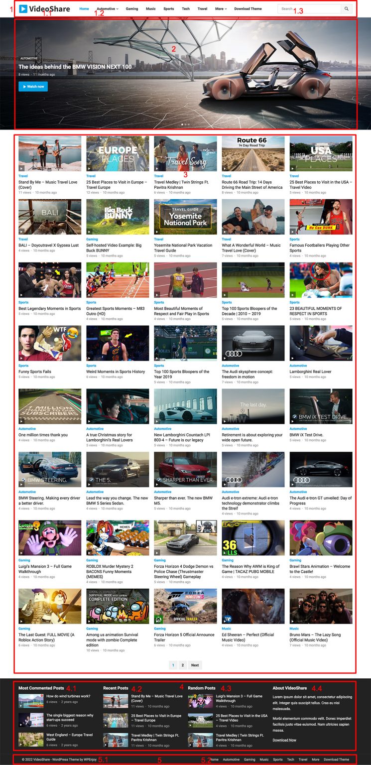 VideoShare Theme Documentation - WPEnjoy