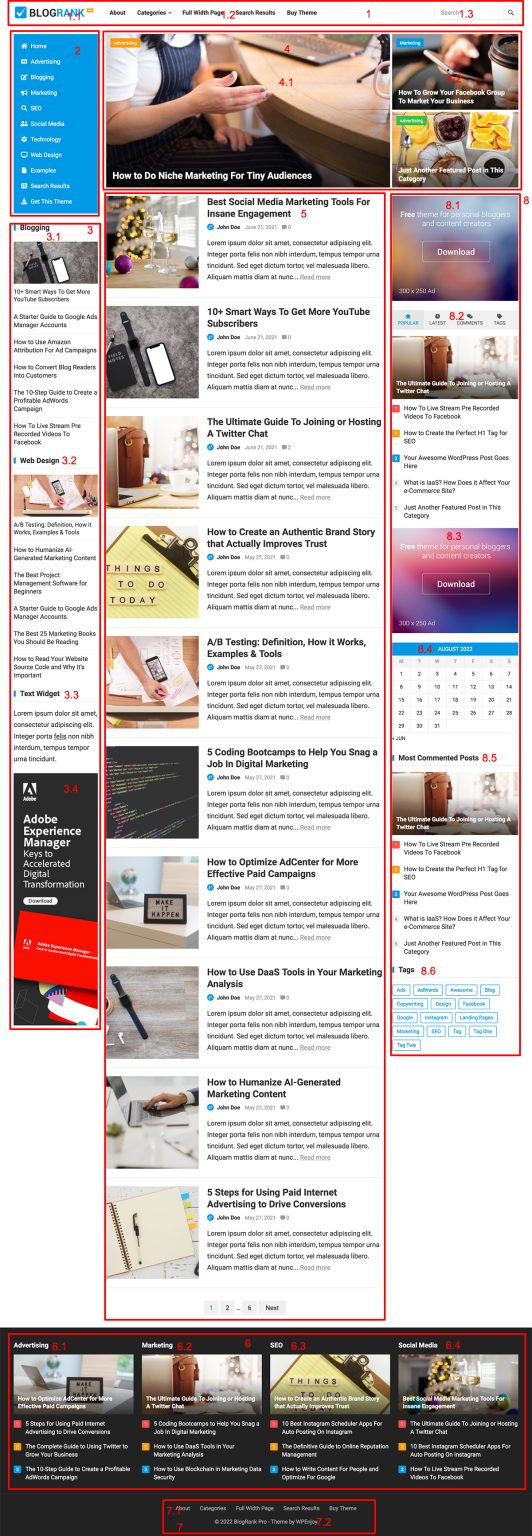 BlogRank Pro Theme Documentation - WPEnjoy