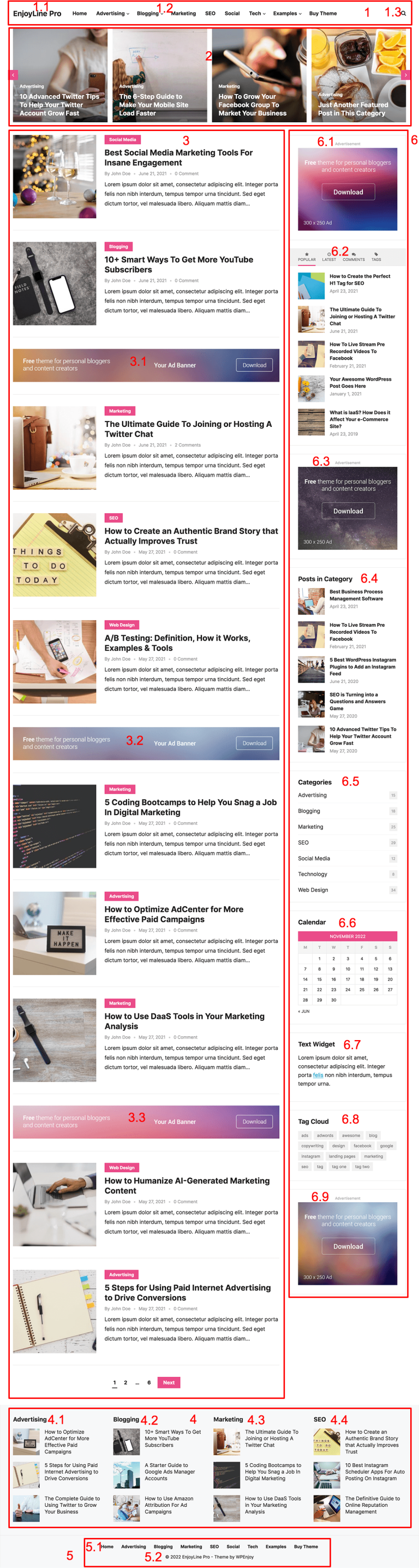 EnjoyLine Pro Theme Documentation - WPEnjoy