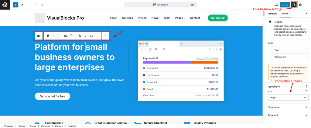 VisualBlocks Theme Documentation - WPEnjoy
